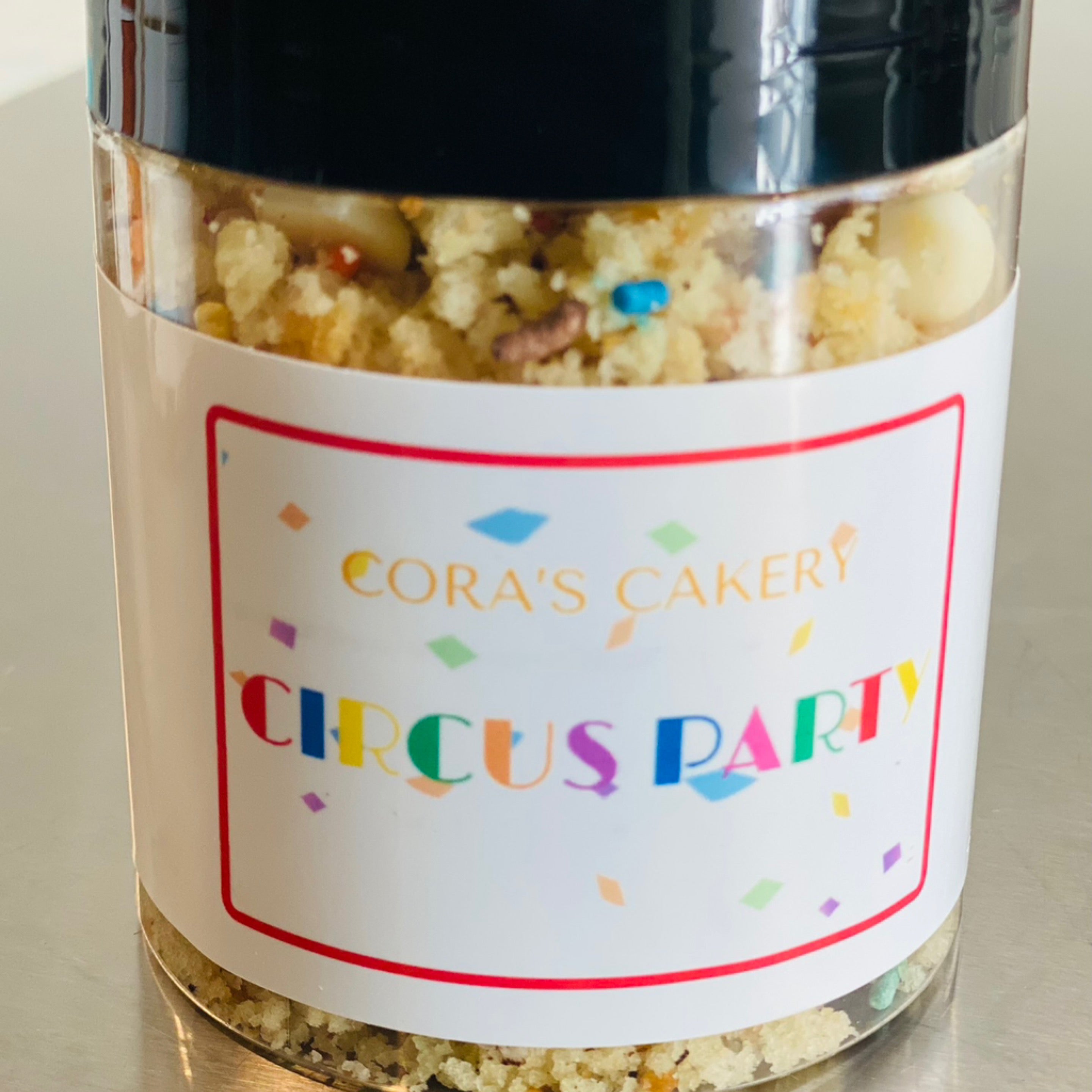 Circus Party Cake Jar | Cora's Cakery